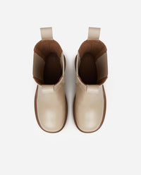 Flattered Lulu Creme Leather Chelsea Boots