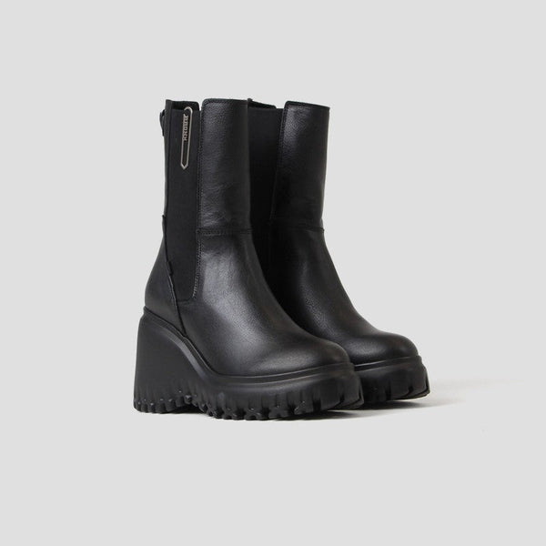 Bronx Curvy Chelsea Black Boots