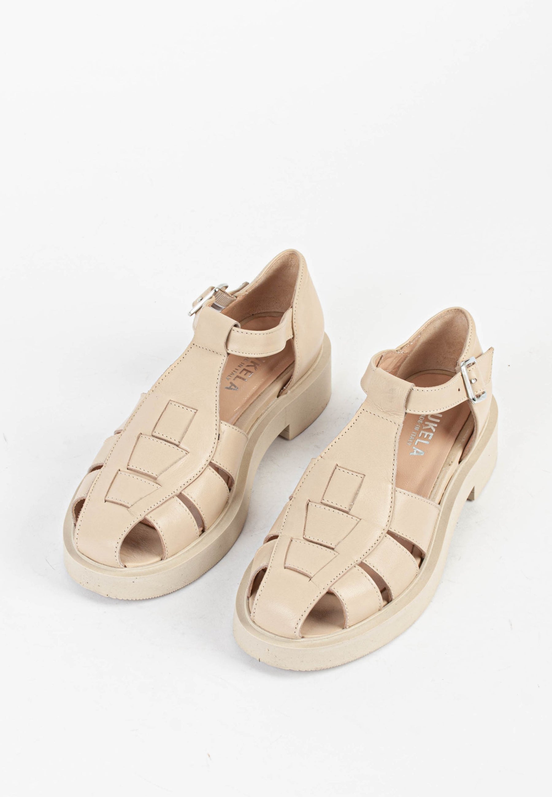 Bukela Clara Latte Leather Sandals