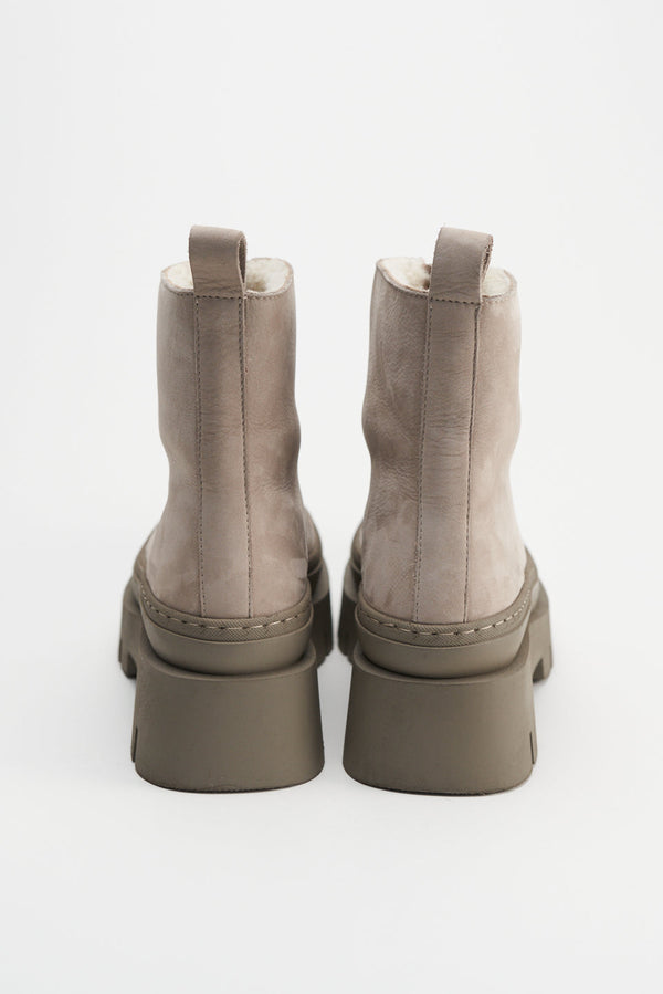 Copenhagen Studios Nabuc Greige Front Zip Winter Boots