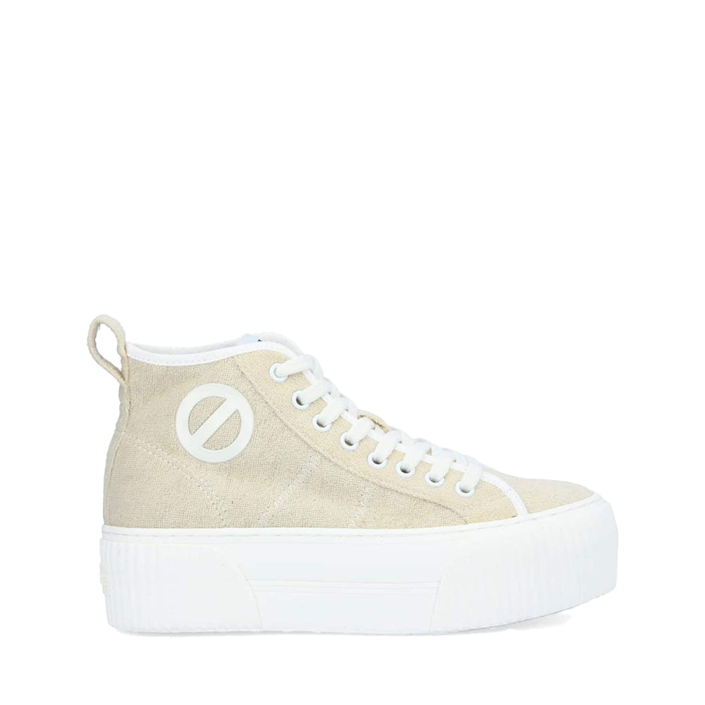 No Name Iron Mid Side Sponge Latte Hi Sneakers