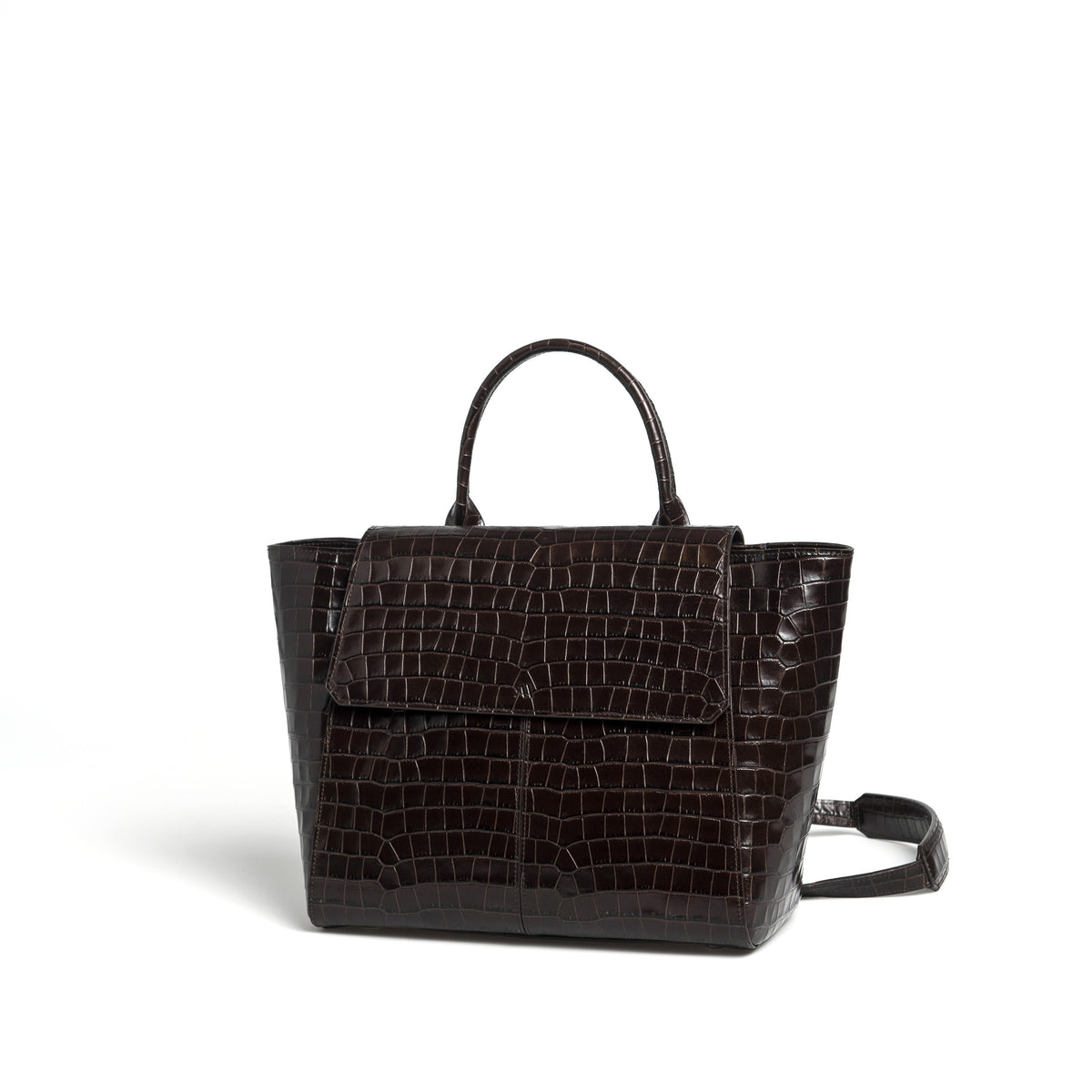 KAAI MINI HERO CROCO CHOCOLATE BAG